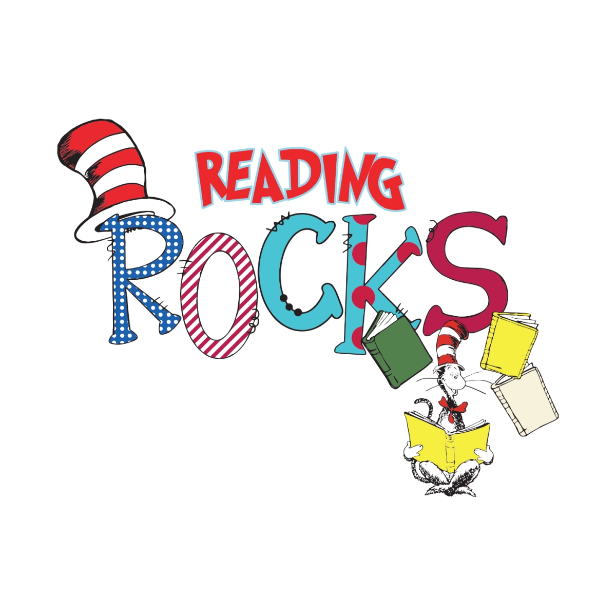 Reading Rocks Svg, Dr Seuss Svg, Seuss Svg, Love Reading Svg | Inspire ...