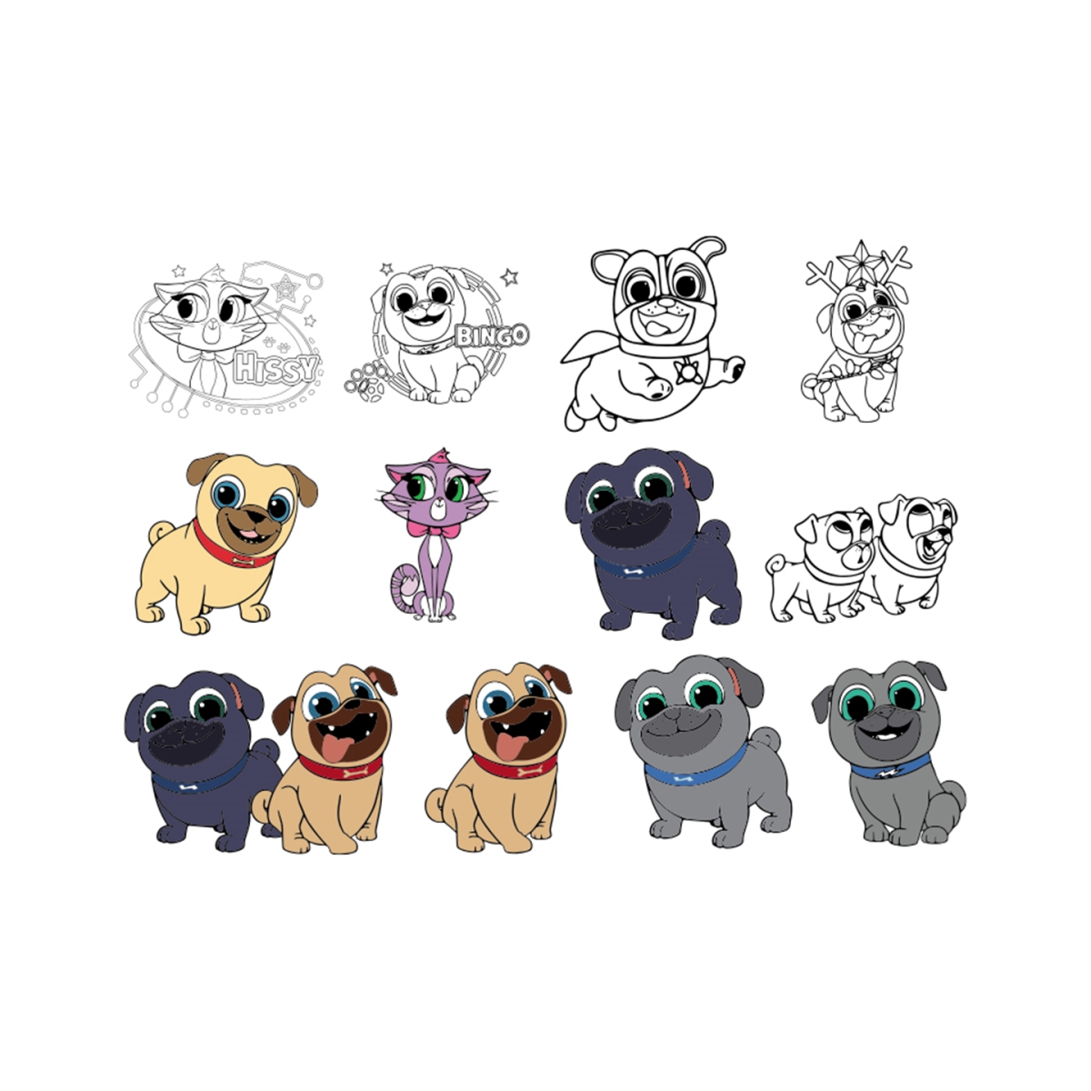 Dogs Bundle Svg, Cartoon Svg, Pulldog Svg, Puppy Dogs Svg, D | Inspire ...