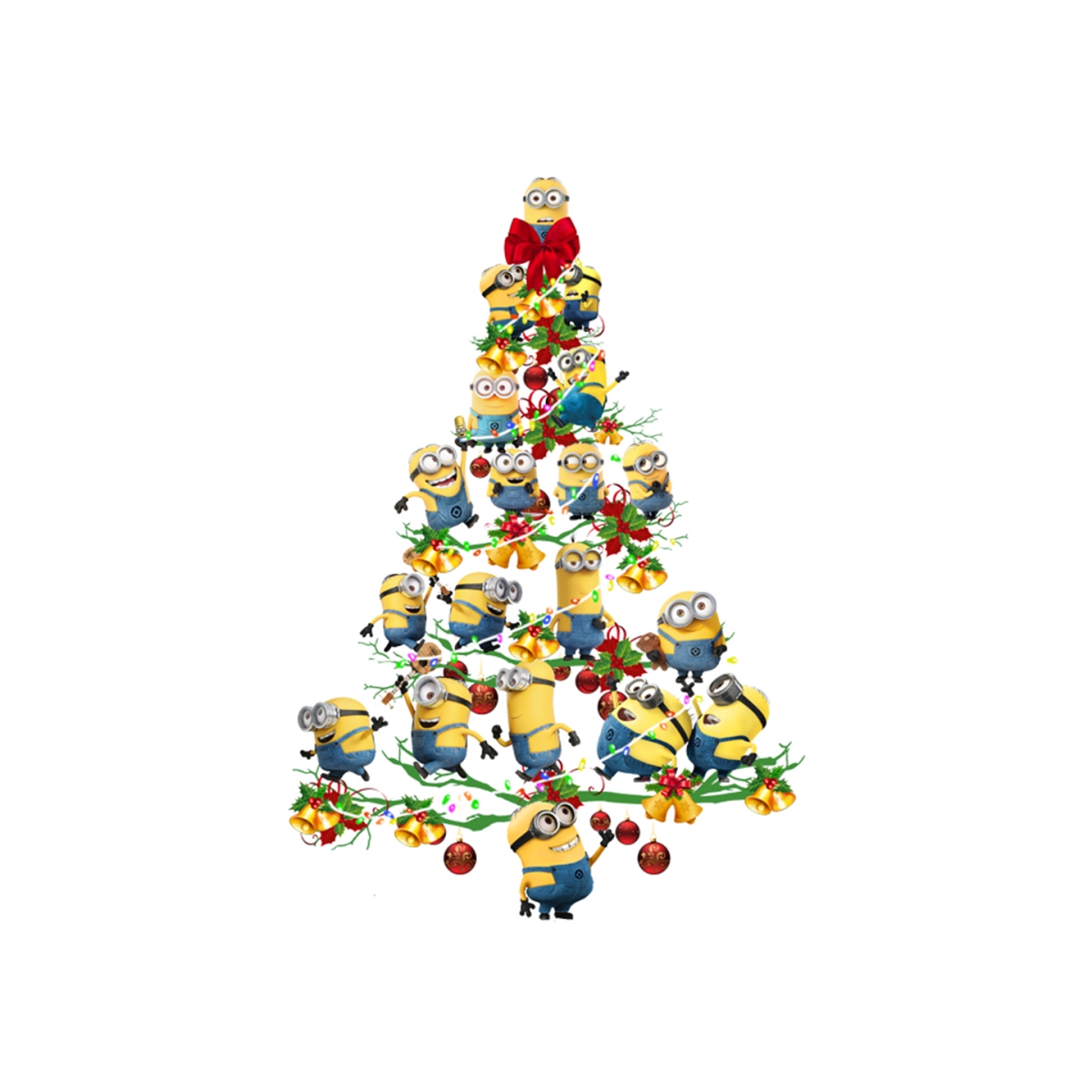 Minions Christmas Tree Svg, Cartoon Svg, Minions Svg, Christ | Inspire ...
