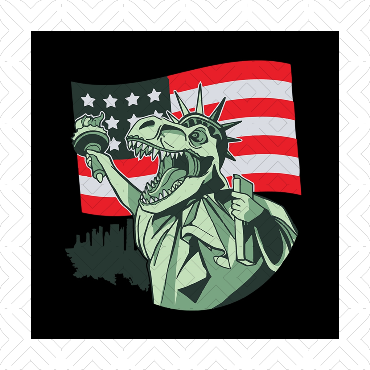 T Rex Statue Of Liberty Svg, Independence Svg, July 4th T Re | Inspire ...