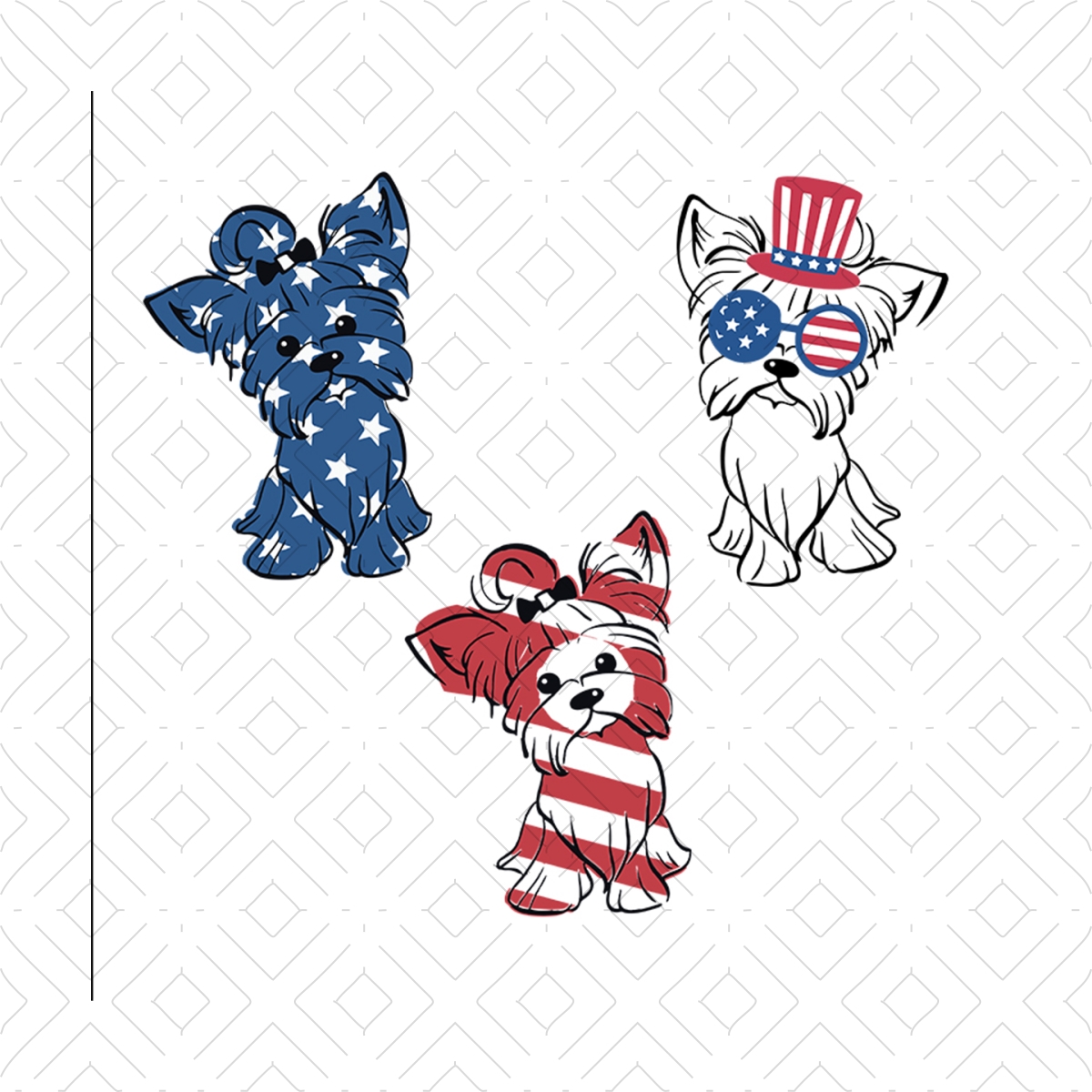 July 4th Yorkie Terrier Svg Bundle, Independence Svg, July 4 | Inspire ...