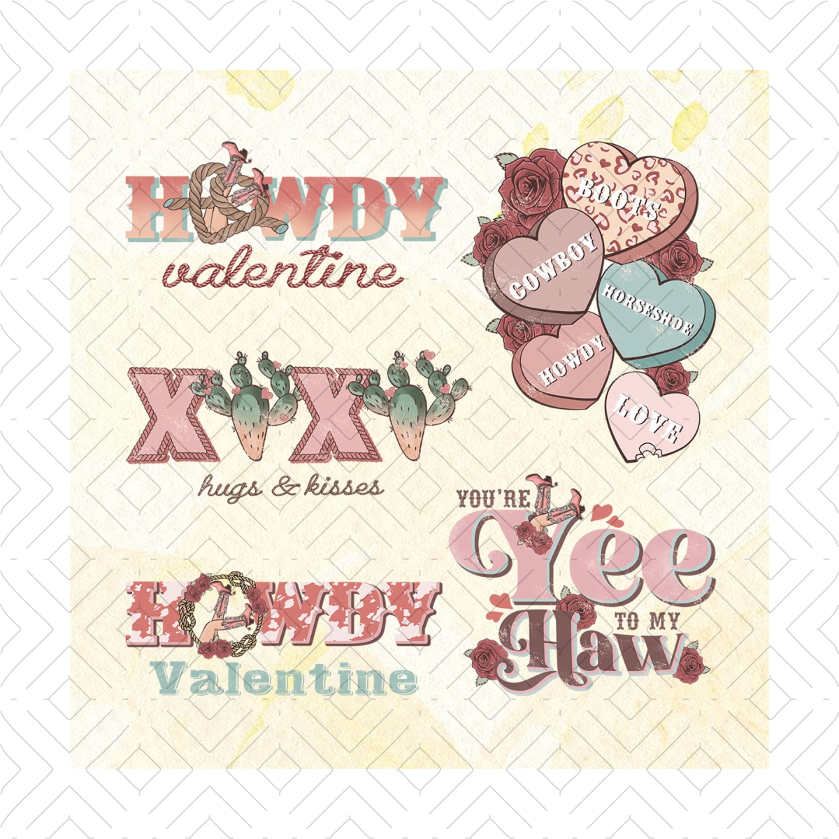 Howdy Valentine PNG, Xoxo Valentine PNG, Funny Valentine PNG | Inspire ...