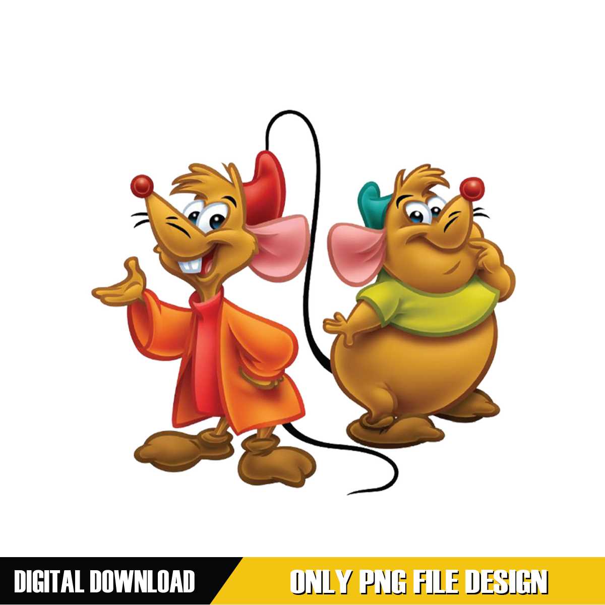 Jaq and Gus Gus Disney Mice Cinderella Character PNG | Inspire Uplift
