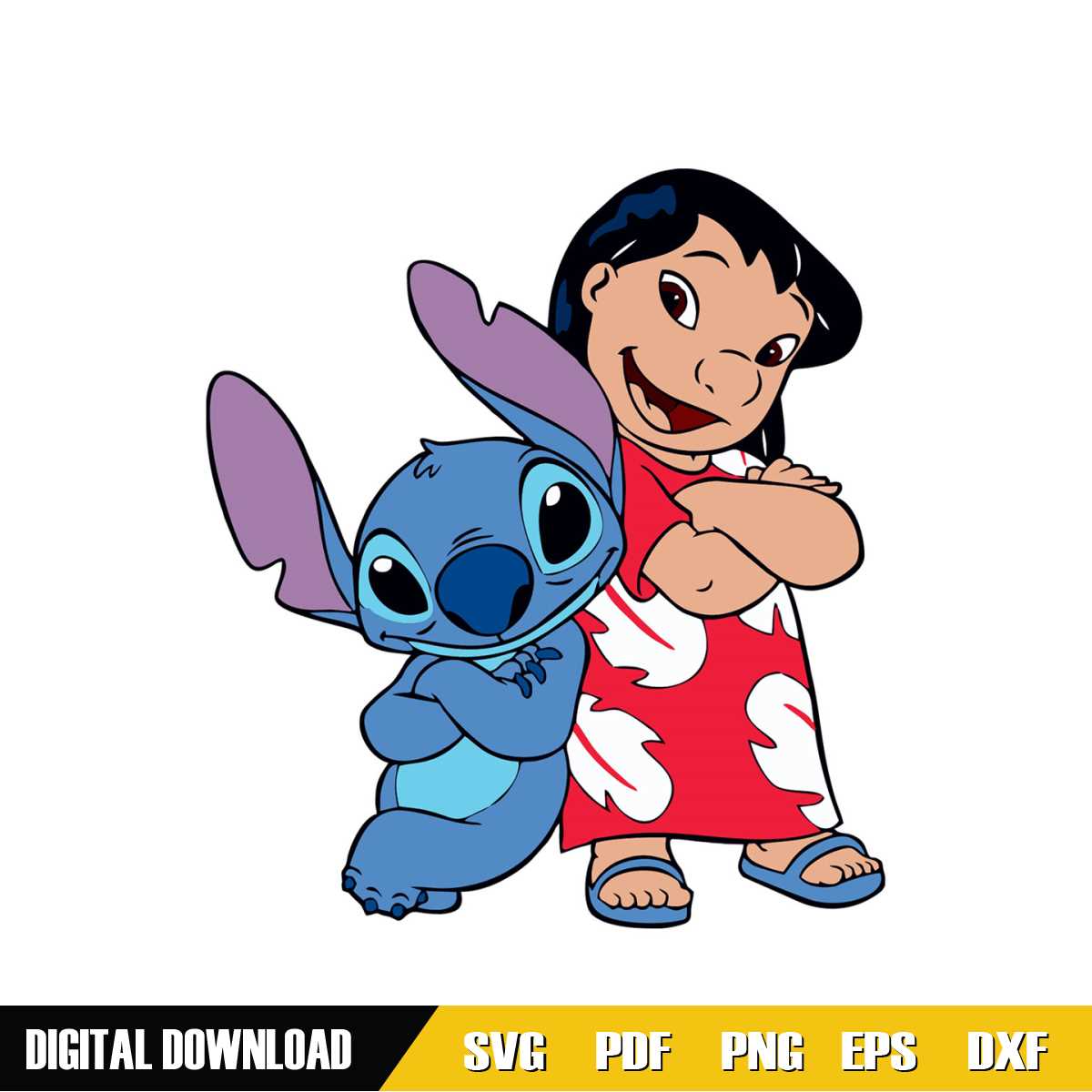 Lilo and Stitch Disney Cartoon Character SVG | Inspire Uplift