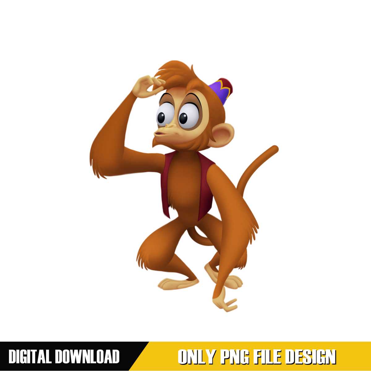 Abu The Aladdin Monkey Disney Cartoon Character PNG | Inspire Uplift