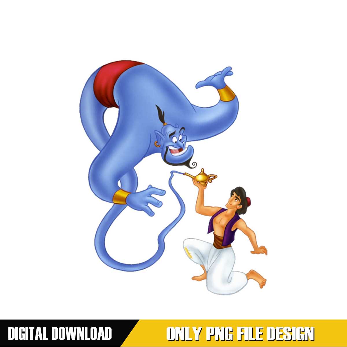Aladdin Summons The Magic Lamp Genie PNG | Inspire Uplift