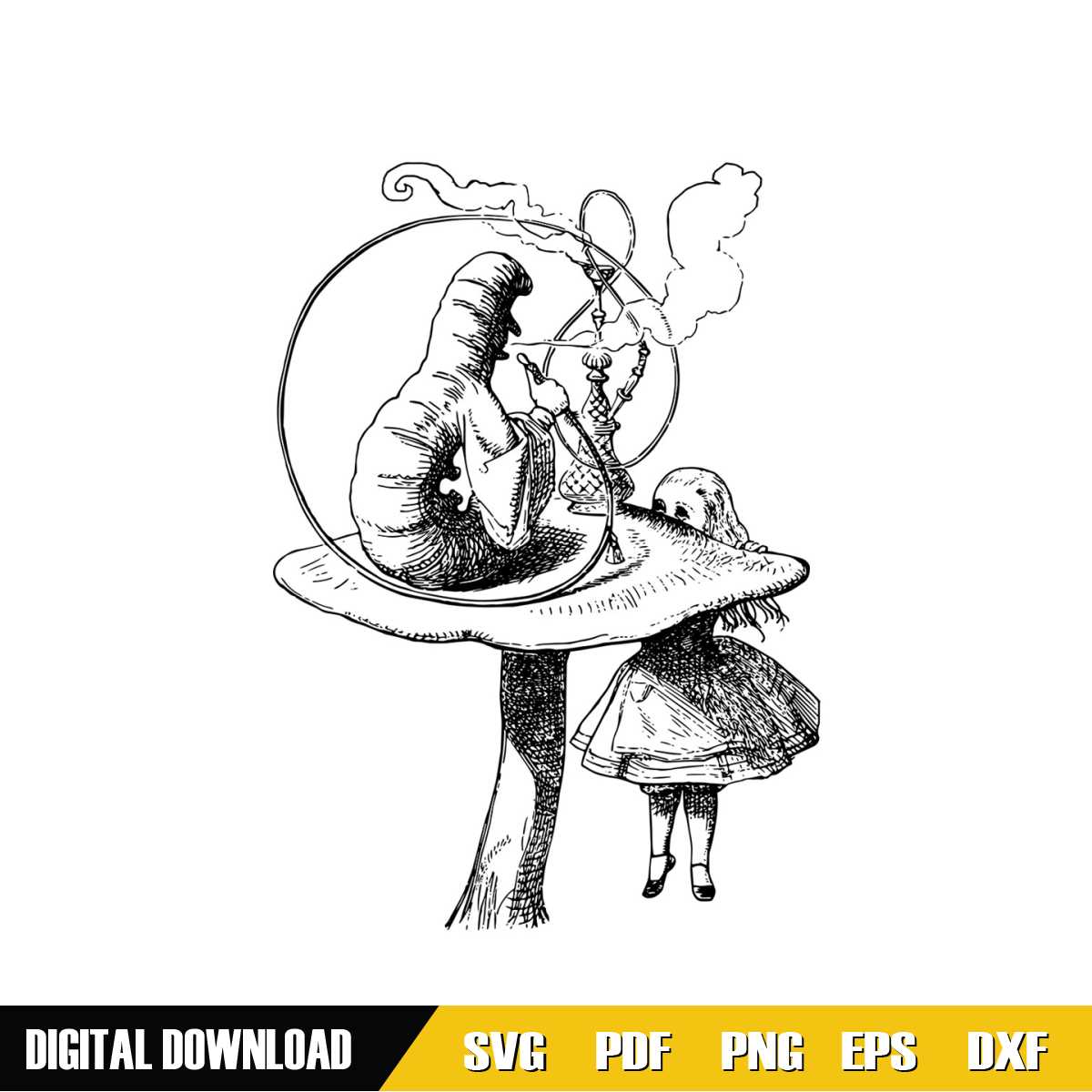 Alice And The Caterpillar Smoking Alice Adventure In Wonderl - Inspire ...