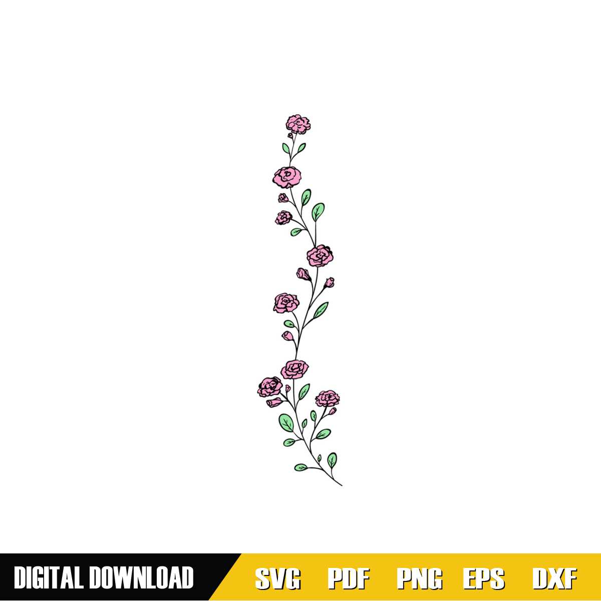 Disney Rose Flower Branch Cinderella Cartoon SVG | Inspire Uplift
