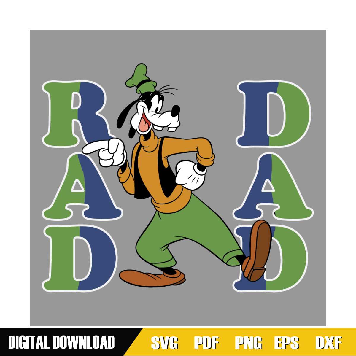 Disney Goofy Rad Dad Svg, Fathers Day Svg, Rad Dad Svg, Disn - Inspire ...