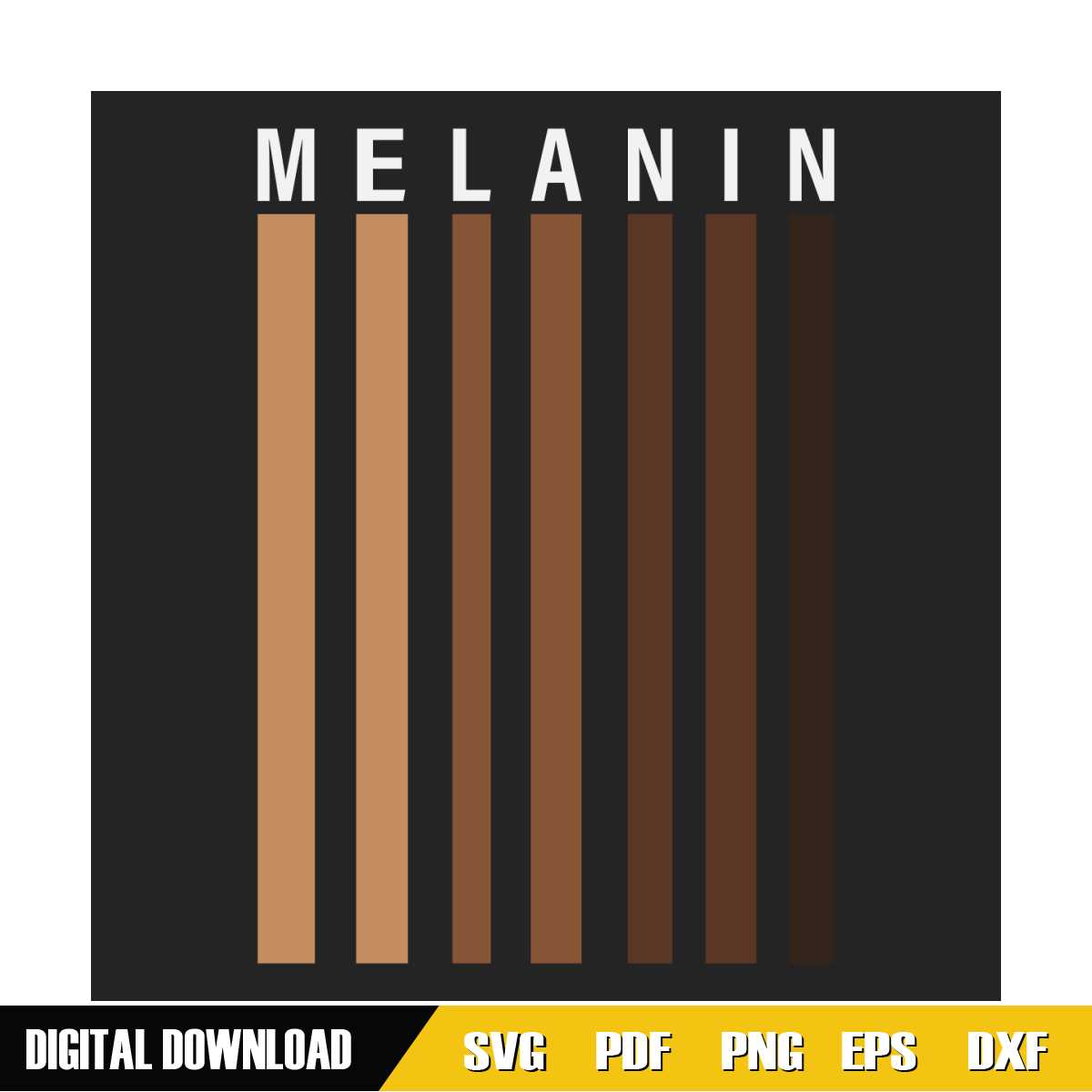 Melanin Color Chart Svg, Black Girl Svg, Melanin Svg, Black | Inspire ...