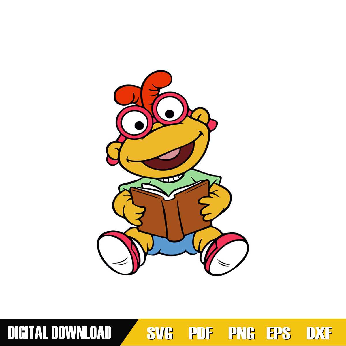 Skeeter Reading Book The Muppet Babies SVG - Inspire Uplift