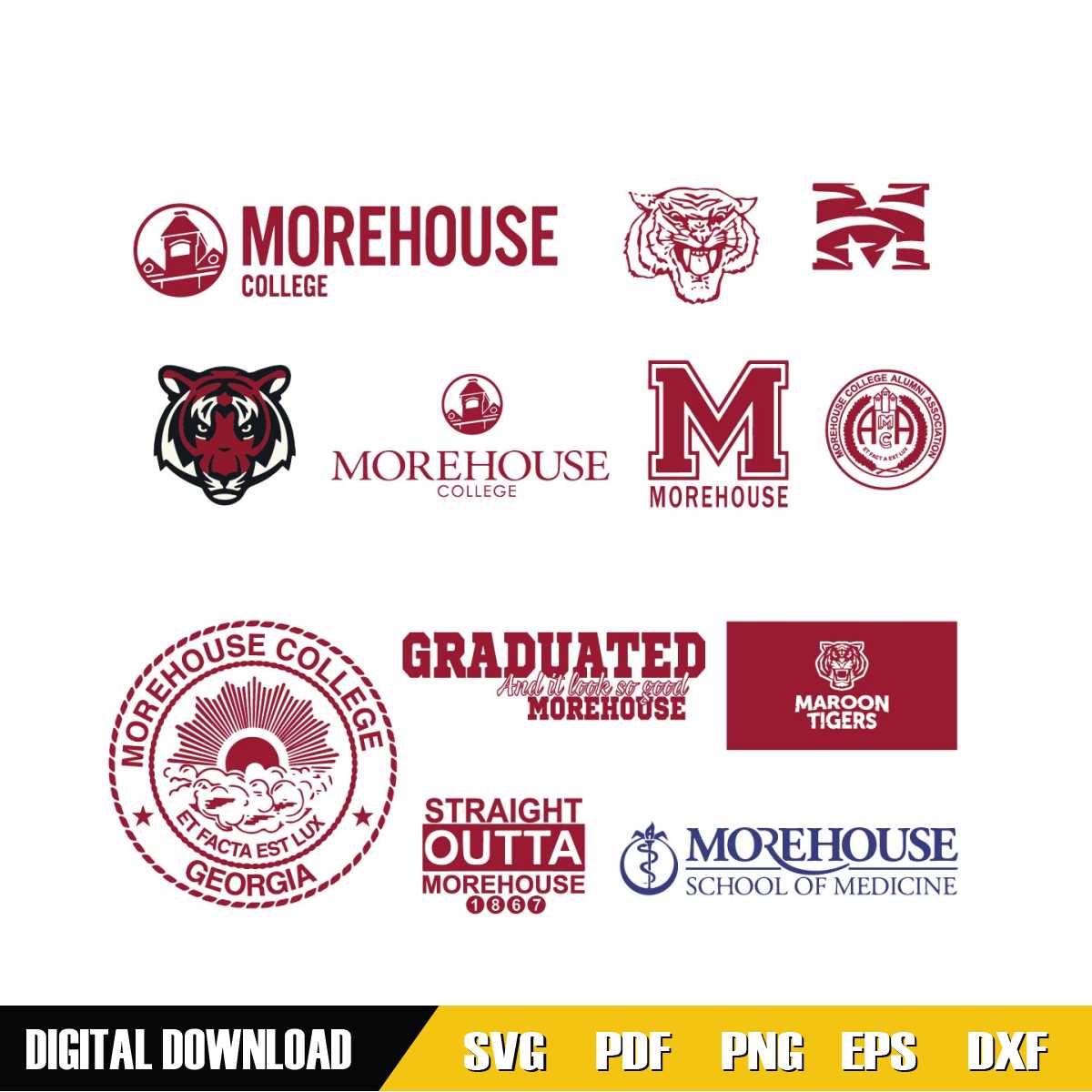 Morehouse Collegege Svg, HBCU Svg Collections, HBCU Svg, Foo - Inspire ...