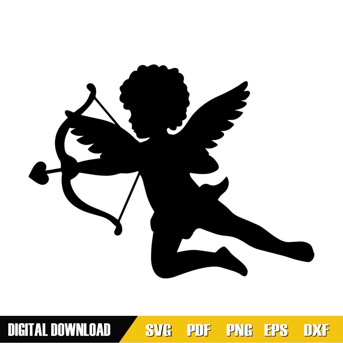 INSTANT Download. Cute Cupid silhouette svg cut file and cli - Inspire ...