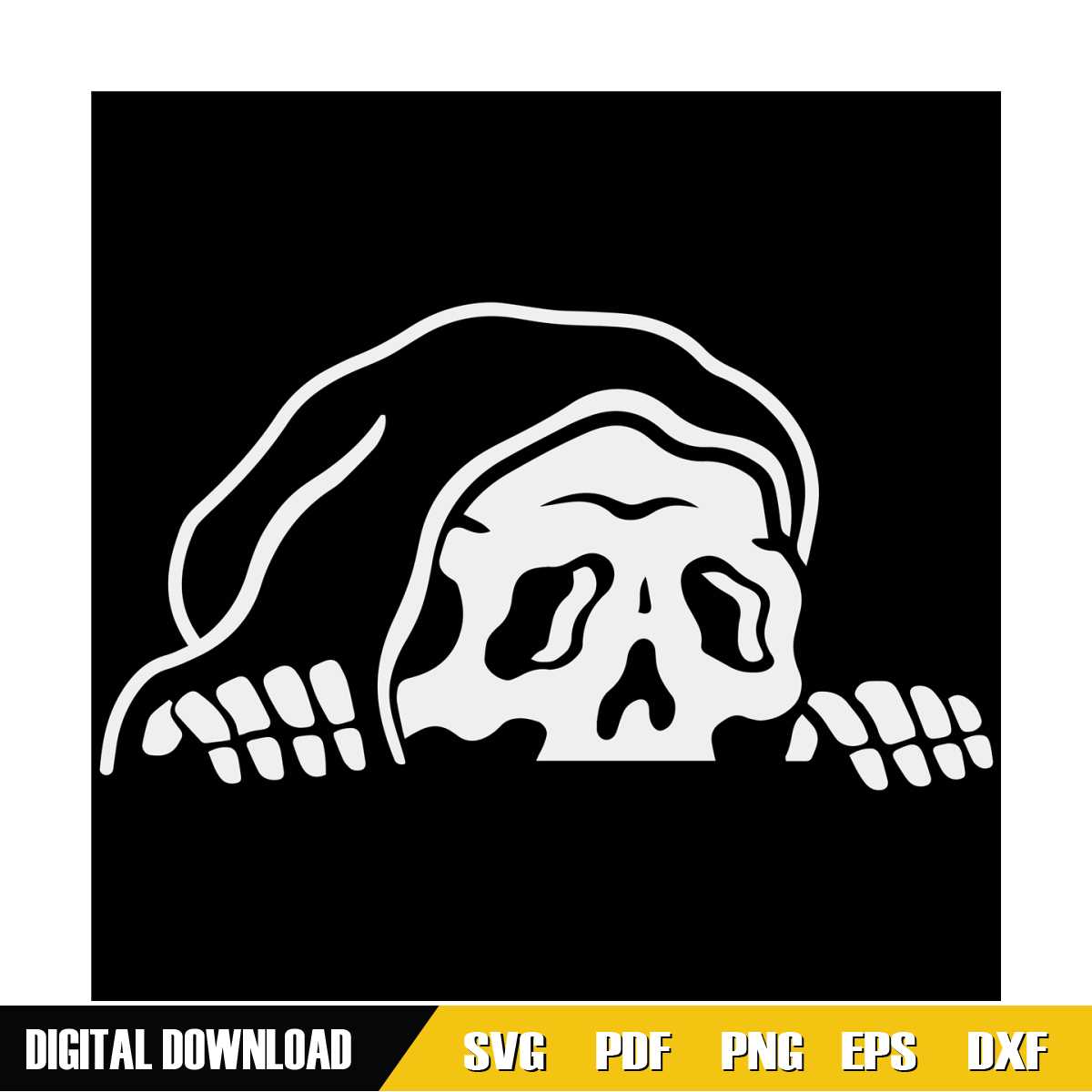 Grim Reaper Lurking Spooky Skeleton Peekaboo Great for cars | Inspire ...