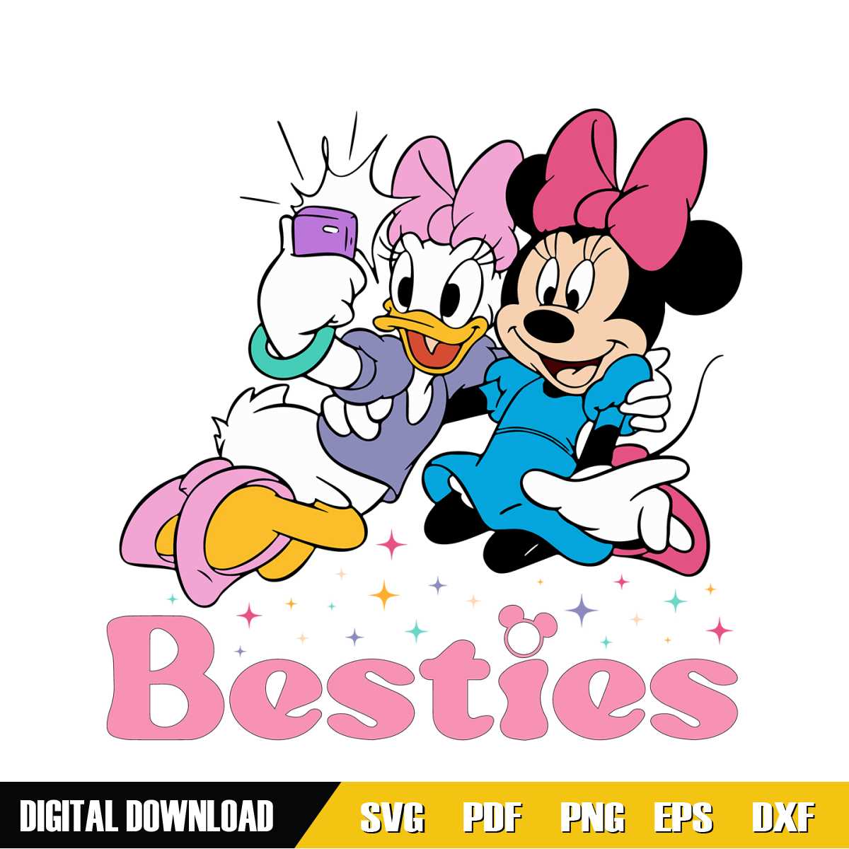 Best Friend Duck Donal And Minnie Mouse Svg | Inspire Uplift