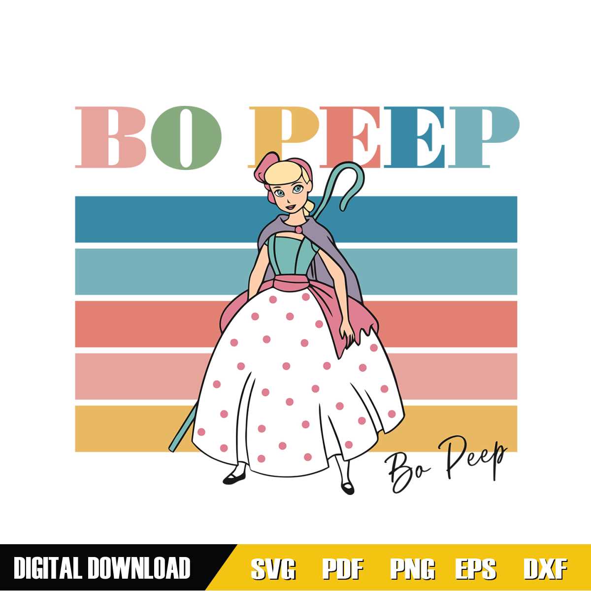 Retro Bo Beep Disney Toy Story Svg | Inspire Uplift