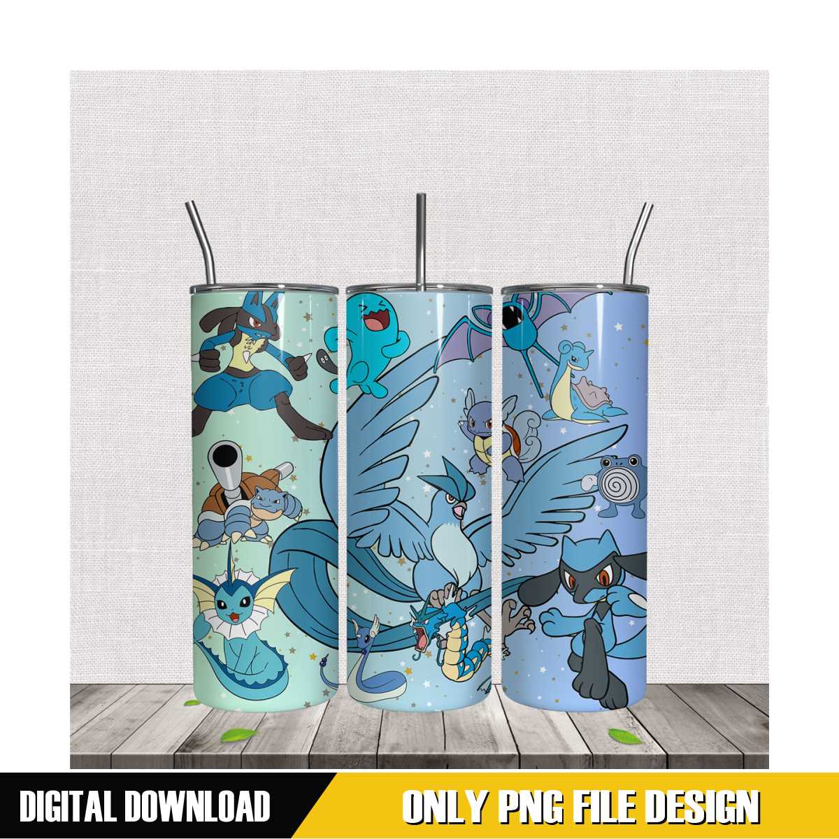 Pokemon 20oz Tumbler Design Sublimation PNG | Inspire Uplift