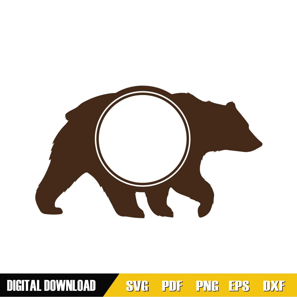 Grizzly Mama Bear Monogram SVG | Inspire Uplift