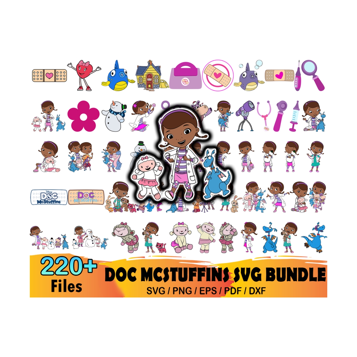 220 Files Doc McStuffins Bundle Svg, Disney Svg, Doctor Svg | Inspire ...