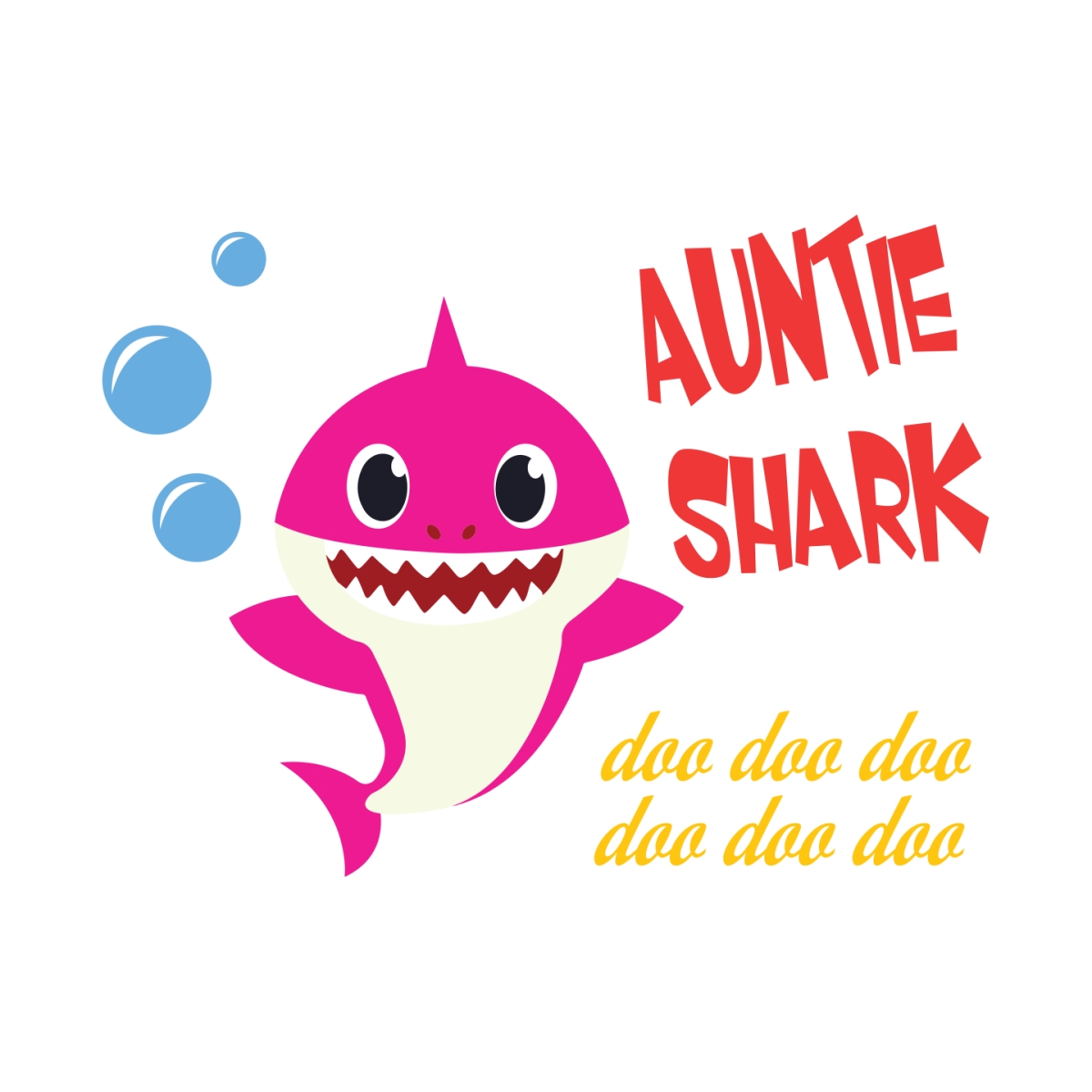 Red Auntie Shark Doo Doo Doo Svg, Family Svg, Auntie Shark S | Inspire ...