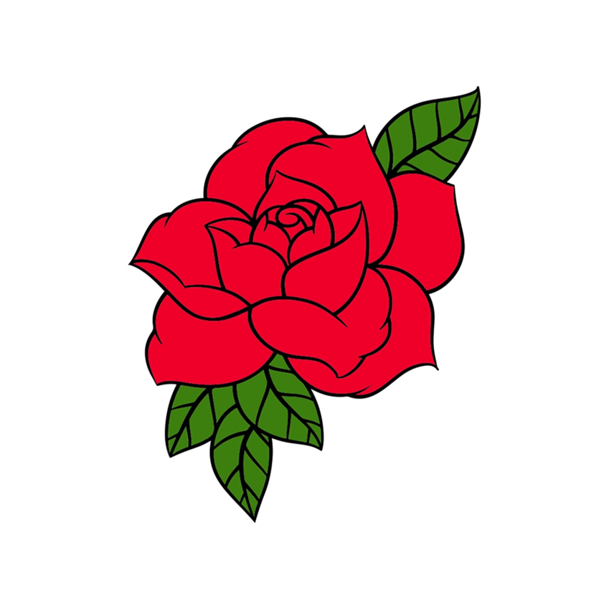 Rose Red Buds Green Leaves Svg, Flower Svg, Rose Svg, Green | Inspire ...