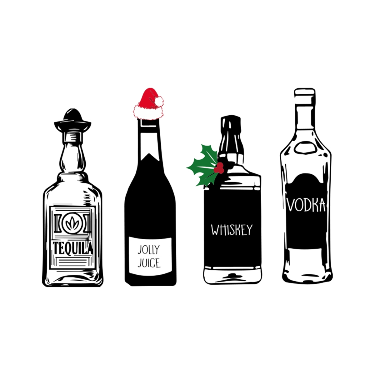 Vodka Jolly Juice Svg, Drinking Svg, Santa Hat Svg, Tequila | Inspire ...