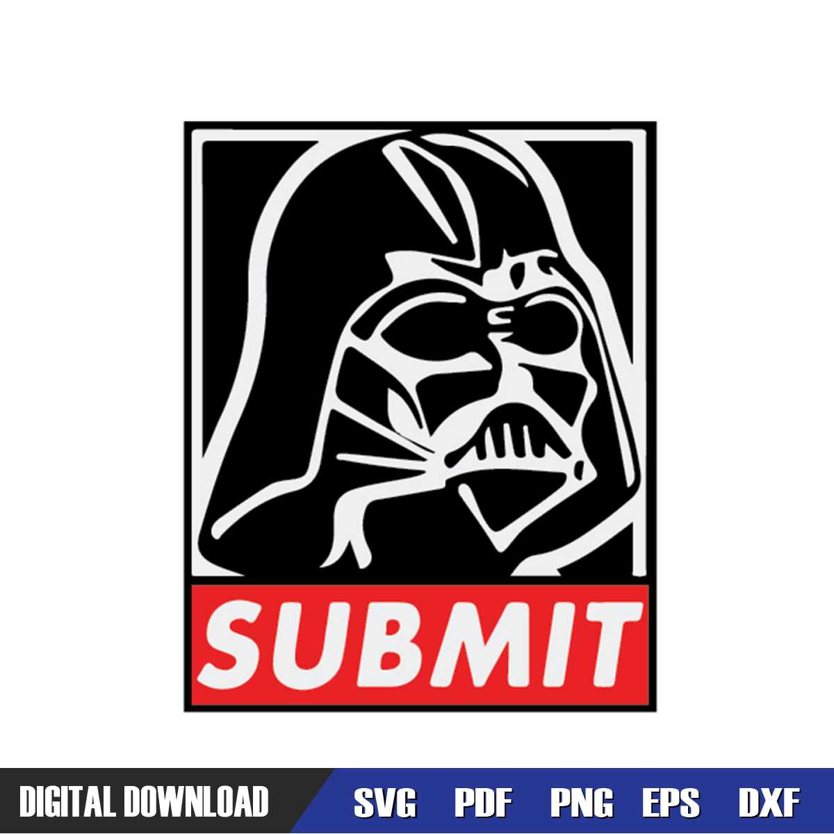 Star Wars Darth Vader Submit Logo SVG | Inspire Uplift