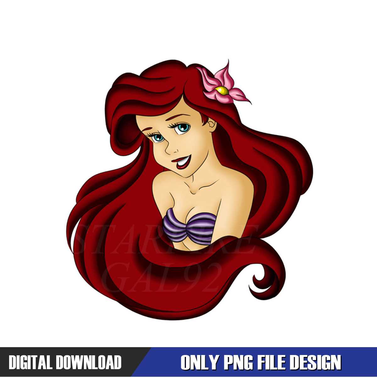 Beautiful Little Mermaid Ariel PNG Clipart | Inspire Uplift