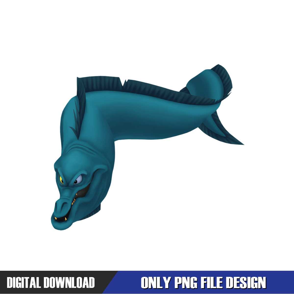 Little Mermaid Villain Eel Flotsam PNG Vector Clipart | Inspire Uplift