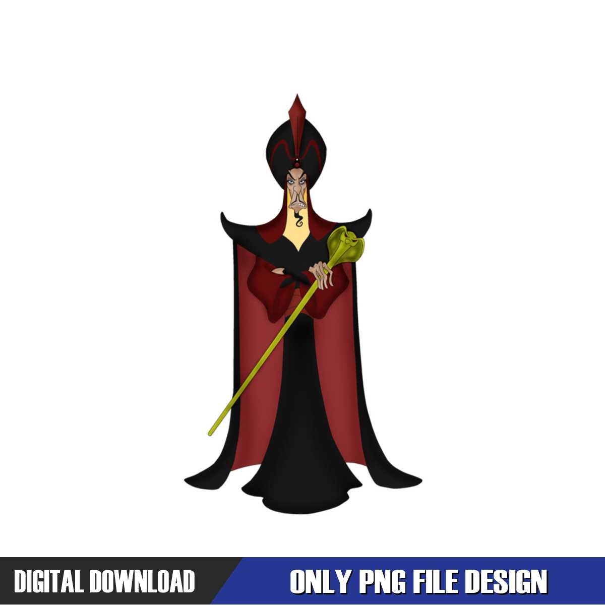 Evil Sorcerer Jafar Disney Aladdin Villain PNG | Inspire Uplift