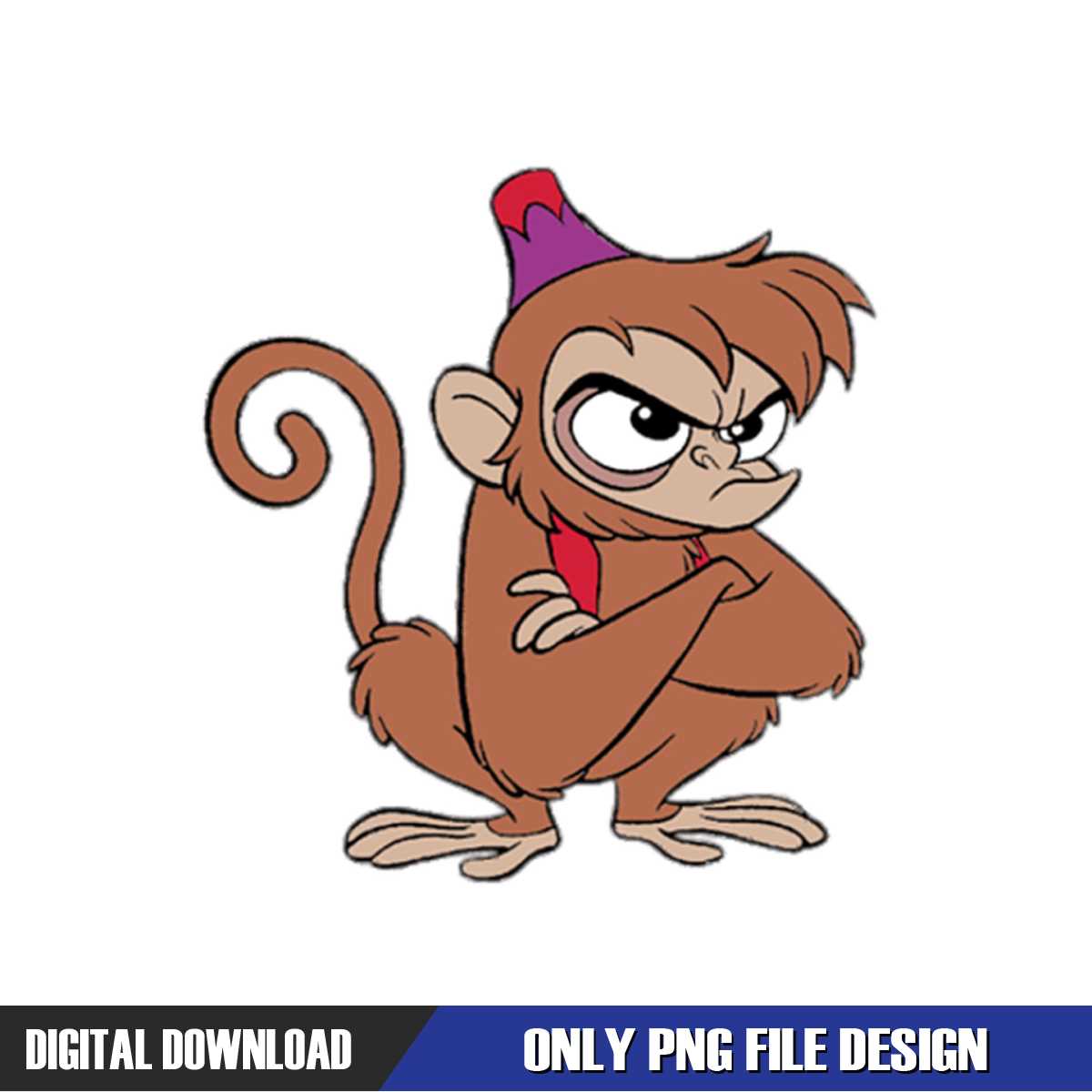 Sitting Monkey Abu Disney Cartoon Aladdin and The Magic Lamp | Inspire ...