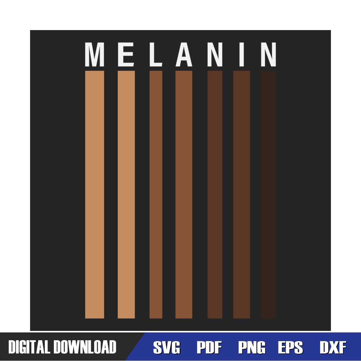 Melanin Color Chart Svg, Black Girl Svg, Melanin Svg, Black - Inspire ...