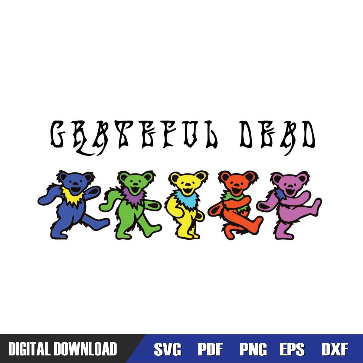 Grateful Dead Dancing Bears SVG, Grateful Dead Bears SVG, Gr | Inspire ...