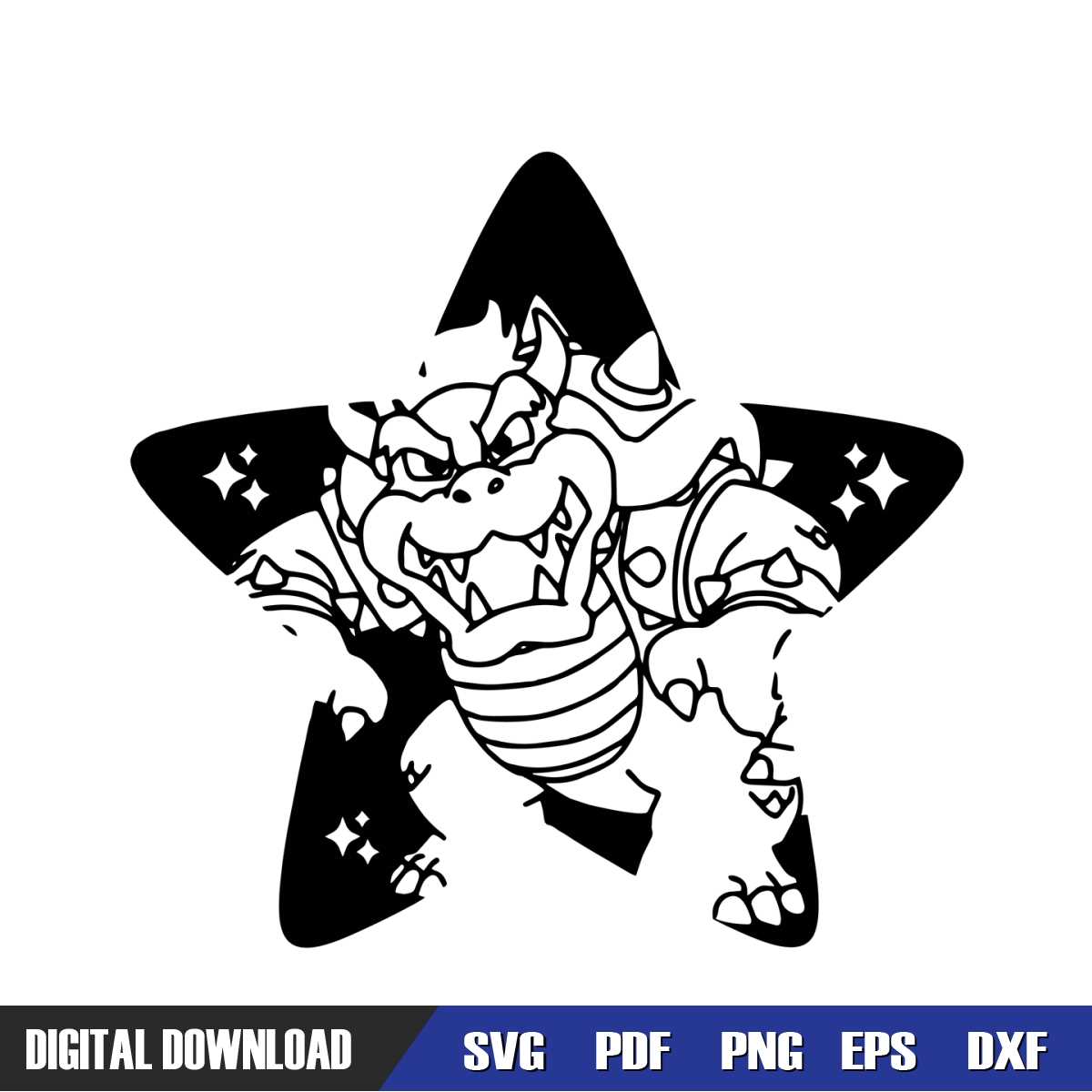 Bowser Star Vector 40 svg, png, jpg, pdf, Clip art Files For | Inspire ...