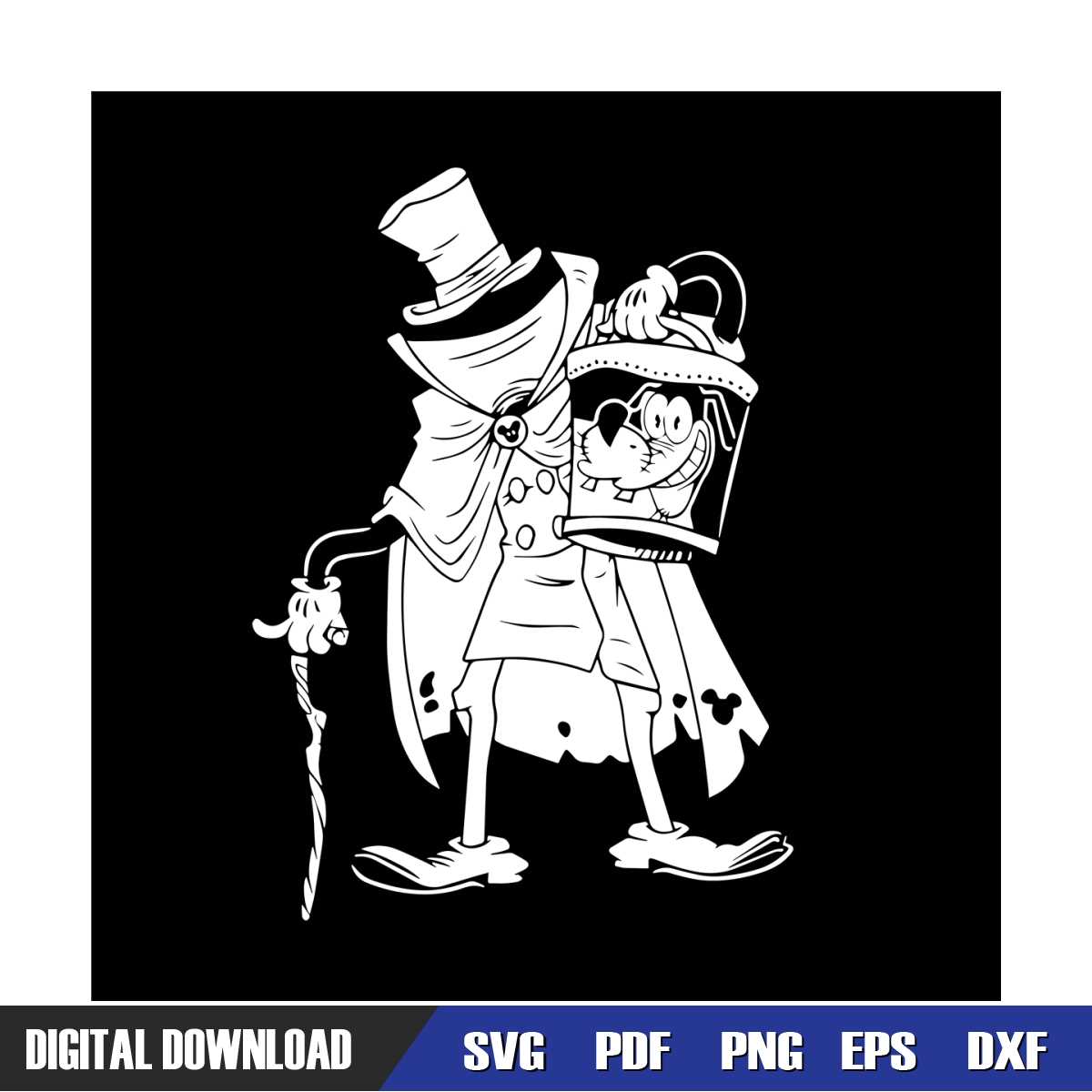 HatBox Goofy Haunted Mansion SVG, Haunted Mansion SVG, Hallo | Inspire ...