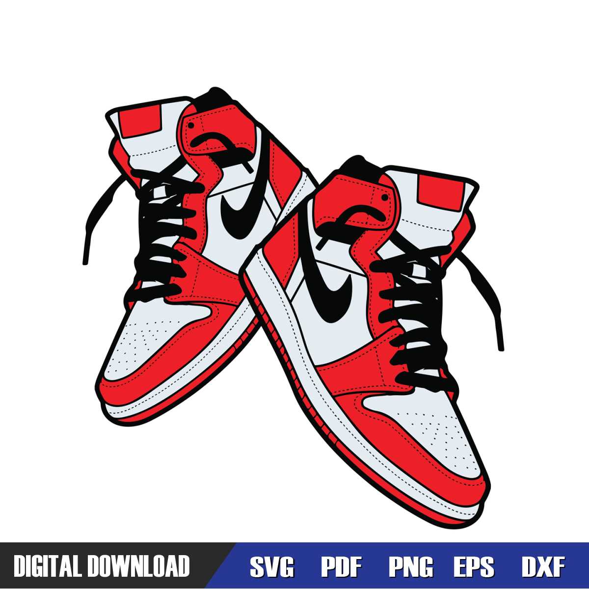 Jordans .png file. Stencil ready to cut. Lineart. SVG | Inspire Uplift