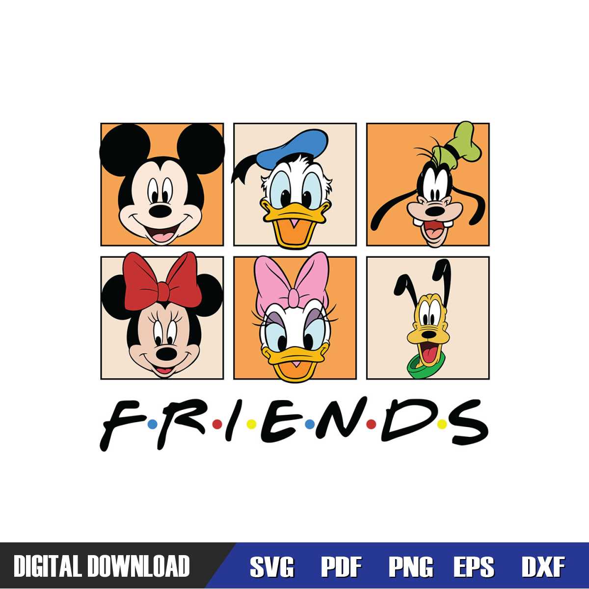 Disney Friends Mickey Mouse Head SVG - Inspire Uplift