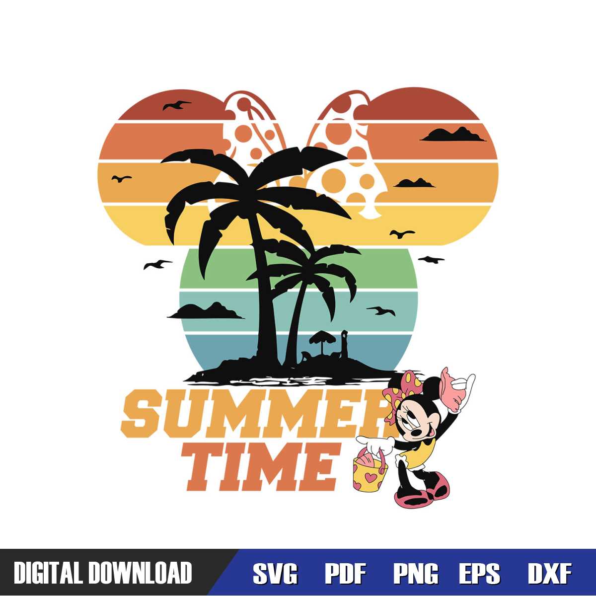 Summer Time Disney Minnie Mouse SVG | Inspire Uplift