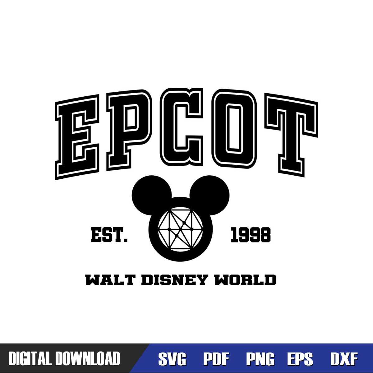 Walt Disney Epcot World Est 1998 SVG | Inspire Uplift