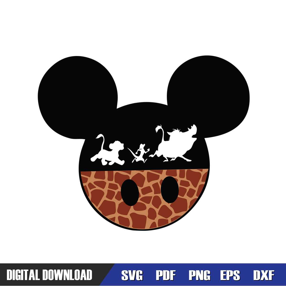 Mickey Mouse Giraffe Animal Kingdom Svg | Inspire Uplift