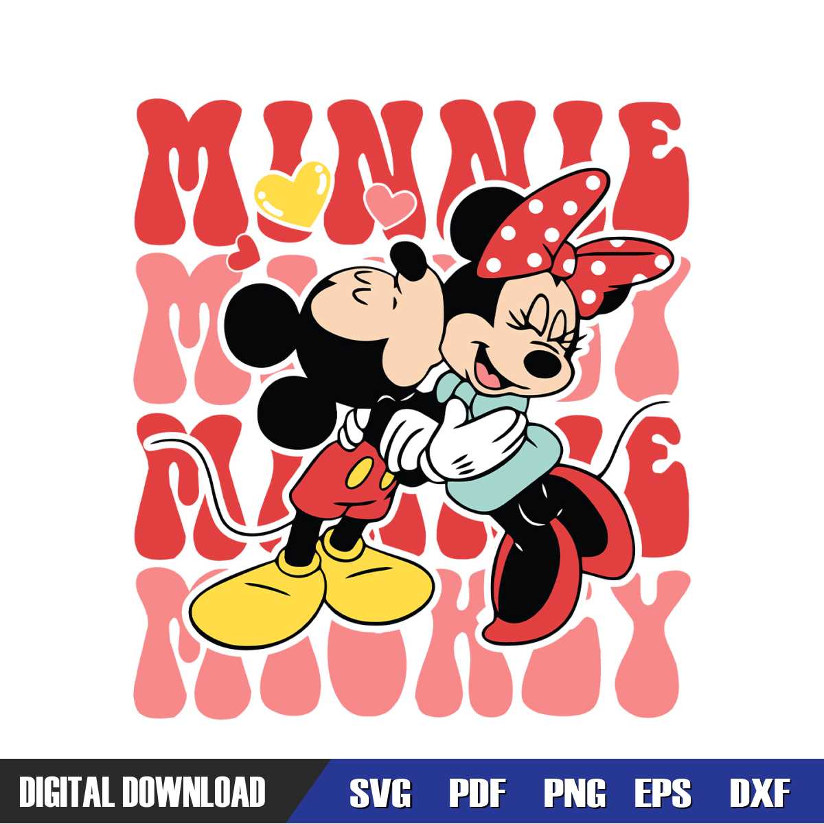 Disney Mickey Minnie Mouse Love Couple PNG | Inspire Uplift