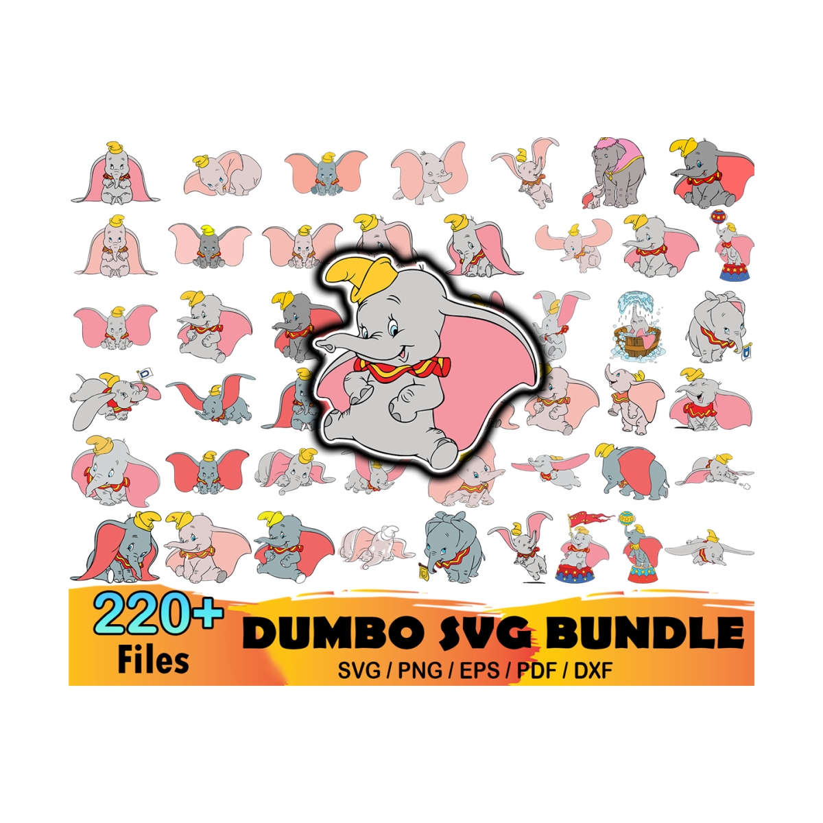 220 Files Disney Dumbo Svg Bundle, Disney Svg, Dumbo Svg - Inspire Uplift