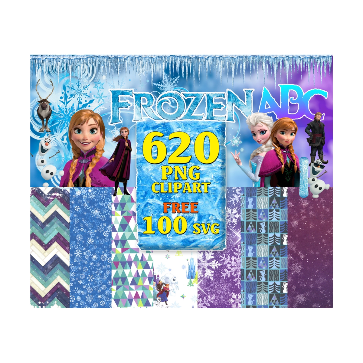 620 Frozen Clipart Bundle, Clipart Frozen Png, Disney Clipar | Inspire ...