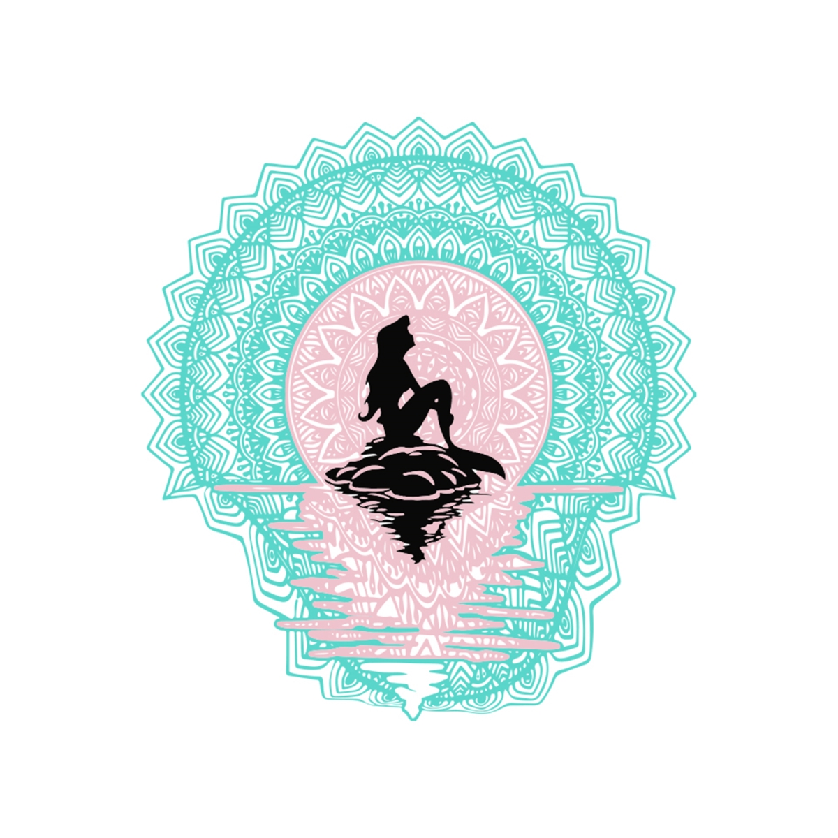The Little Mermaid Ariel Mandala Svg, Disney Svg, Little Mer | Inspire ...