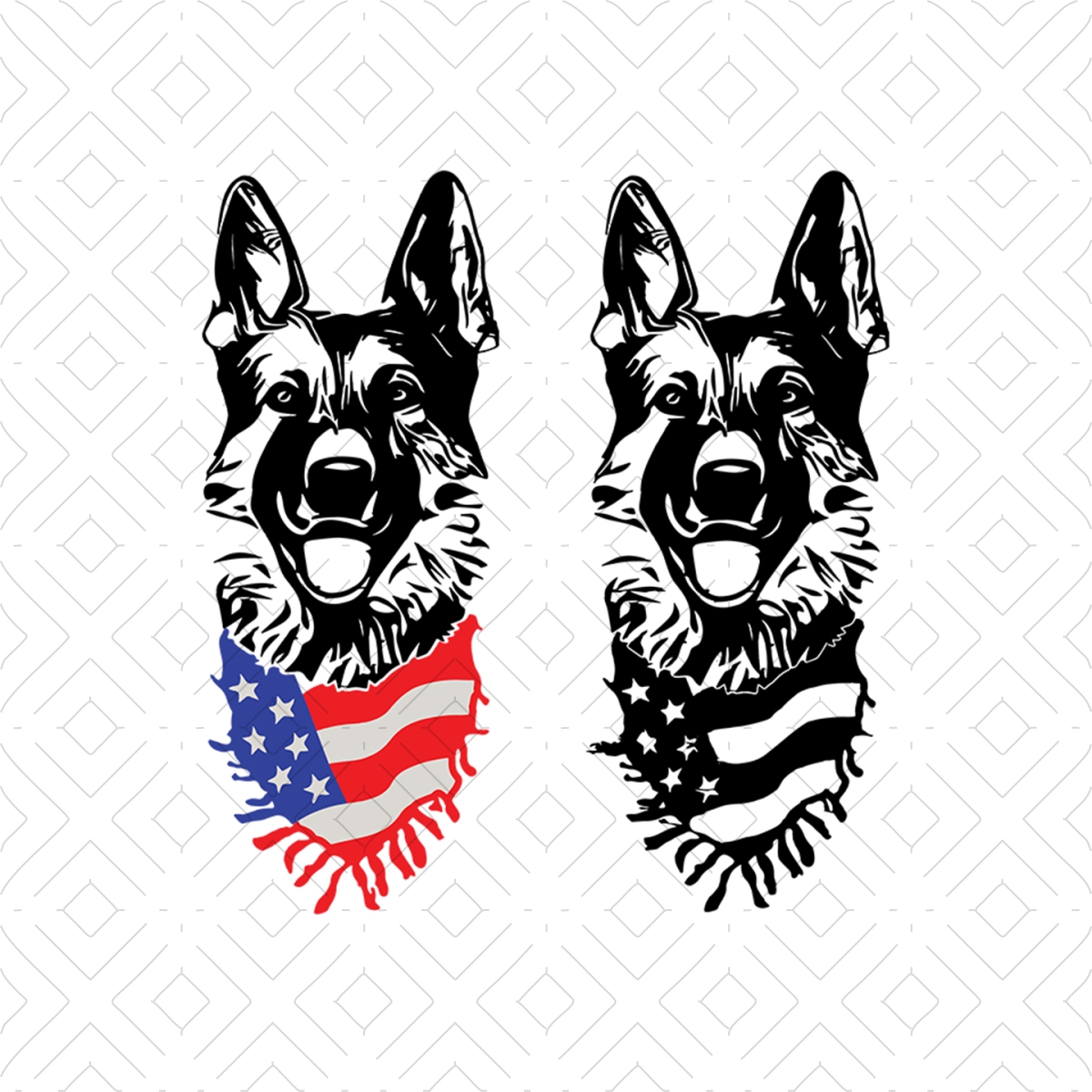 German Shepherd Usa Flag, Independence Svg, 4th Of July Svg, | Inspire ...