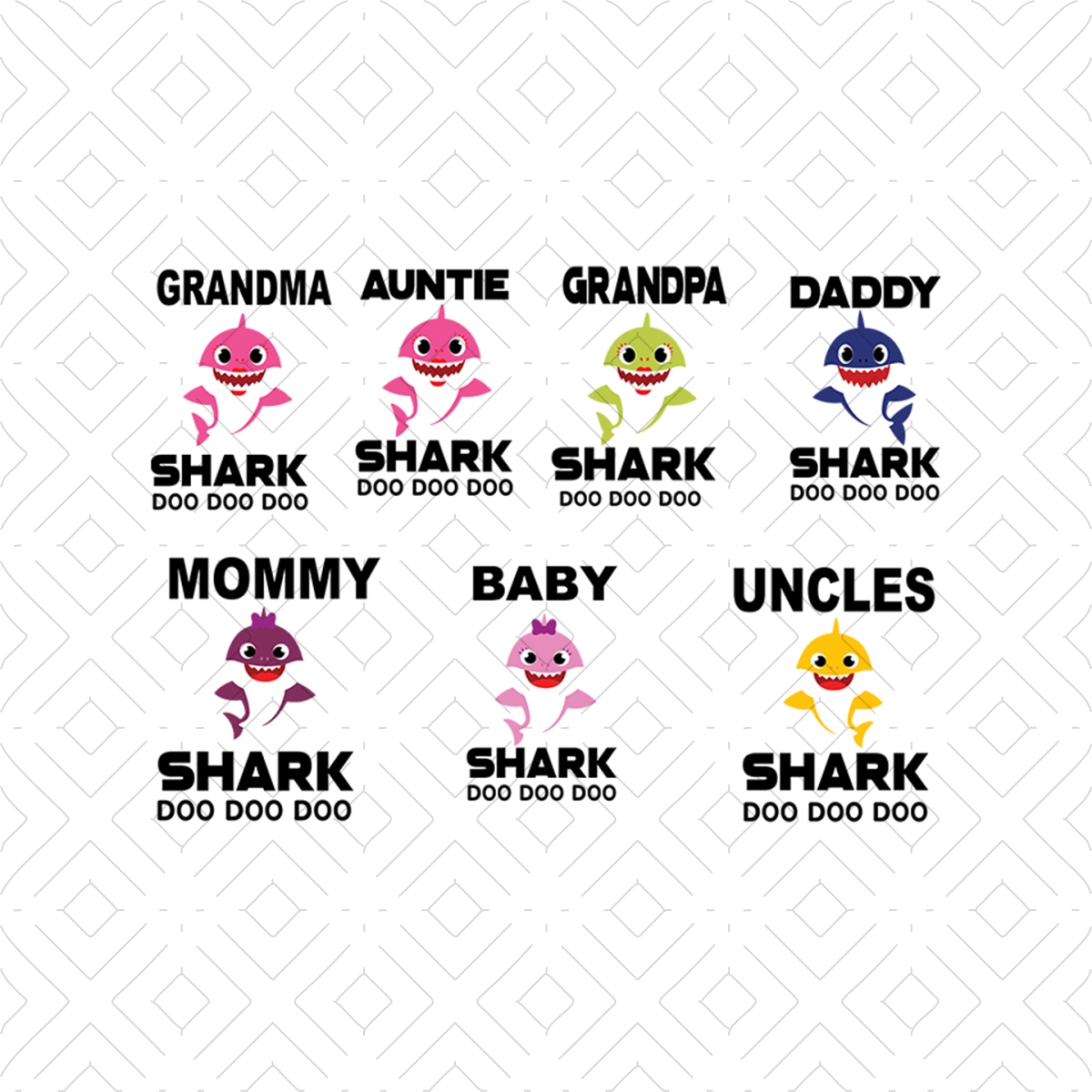 Family shark svg, birthday svg, family birthday svg, shark s - Inspire ...