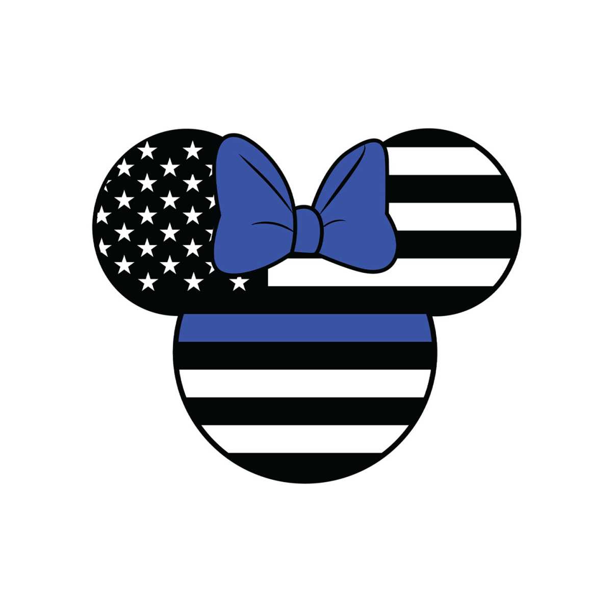 Minnie Mouse Blue Flag Head SVG, Disney Mouse SVG, Disney SV | Inspire ...