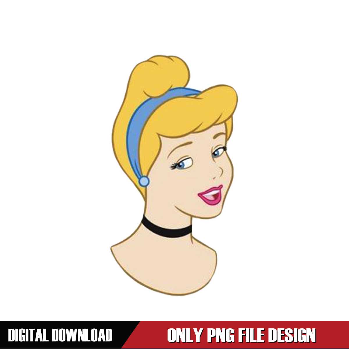 Disney Cartoon Princess Cinderella Face PNG Sublimation | Inspire Uplift