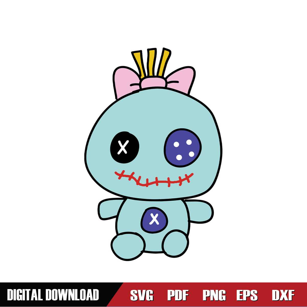Disney Lilo & Stitch Doll Scrump Vector SVG - Inspire Uplift