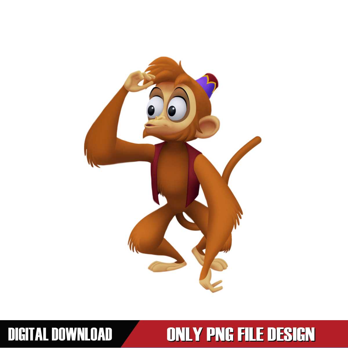 Abu The Aladdin Monkey Disney Cartoon Character PNG | Inspire Uplift